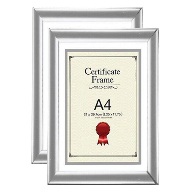 "(4""x6""/ 5""x 7""/ 8""x 10""/ A4 Certificate) Silver Photo Picture ...
