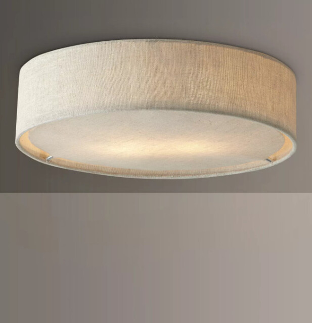 John Lewis Samantha Linen Flush Ceiling Light - Natural - Brand by eBay ...