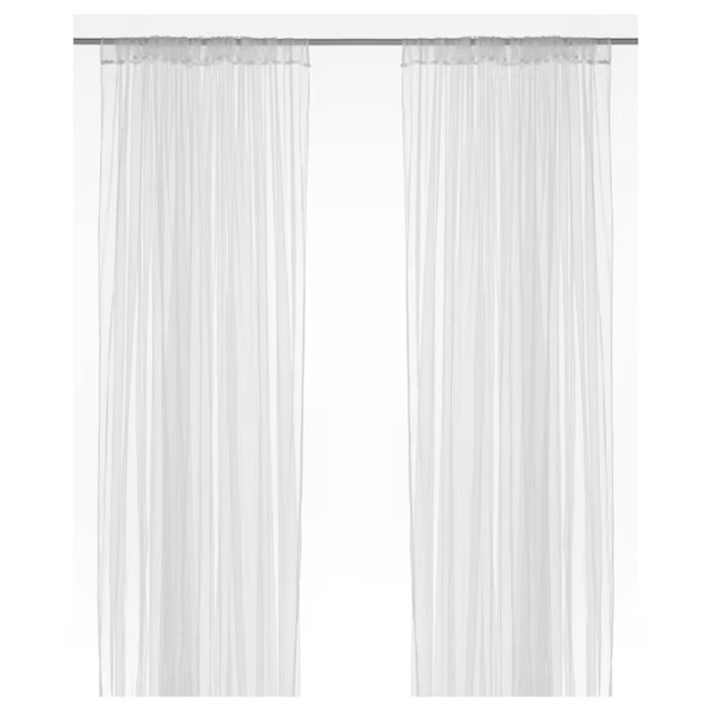Ikea Lill Curtains Pair Sheer Net Floaty Long White 280 Cm Width/250 by ...