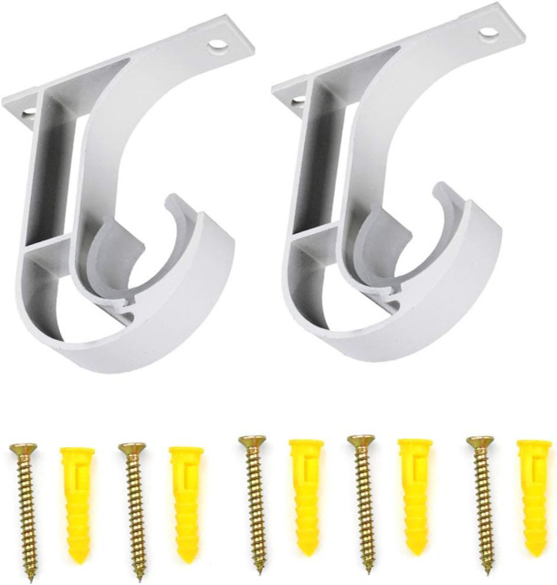 Heavy Duty Curtain Rod Brackets 28mm Ceiling-mount White Aluminum by ...