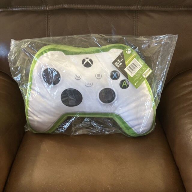 Official Microsoft Xbox Controller White Shaped Plush Gaming Cushion by ...