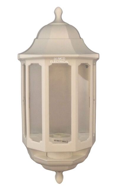 Asd Hl/wk060 Half Lantern Wall Light Fitting - White (fin874) by eBay ...