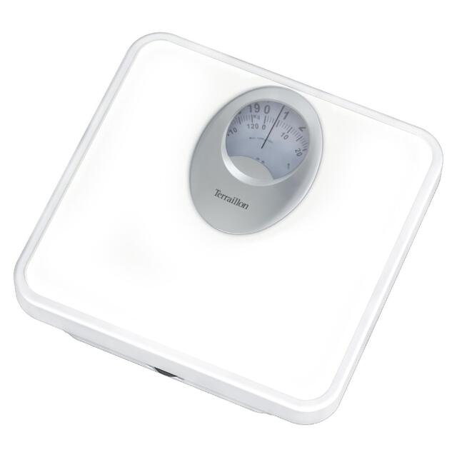 Terraillon White Bathroom Scales T61 Mechanical Magnified Dial 120kg by ...