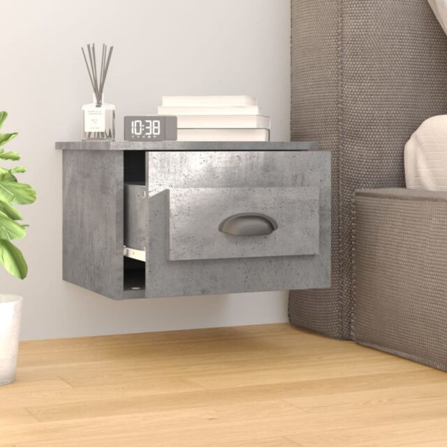 Wall-mounted Bedside Cabinets Floating Nightstand Bedroom Side Table by ...