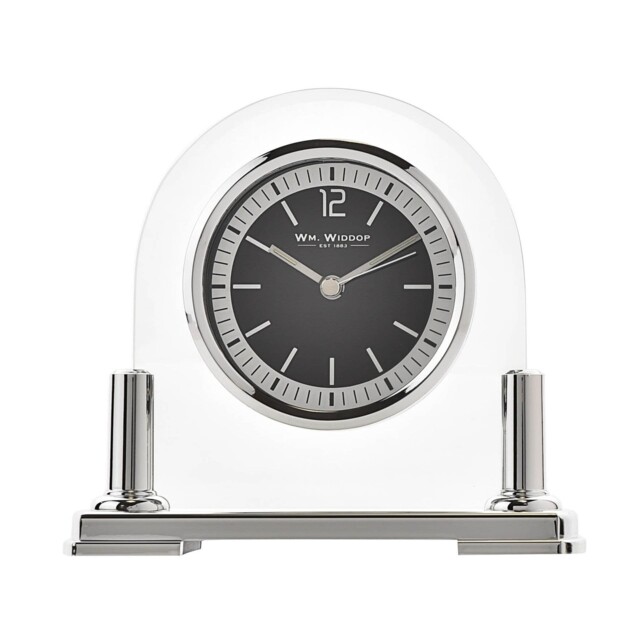 Widdop Arched Glass Silver Quartz Table Clock W2717 by eBay | ufurnish.com