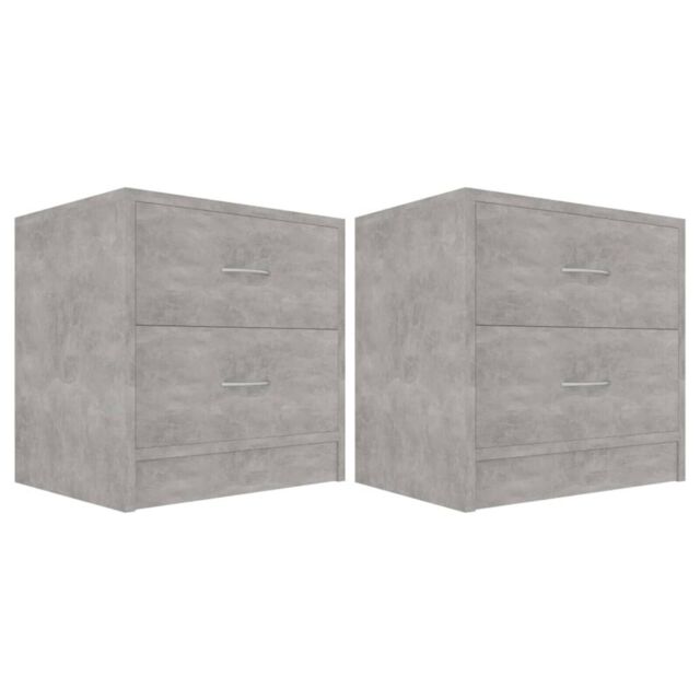 2x Bedside Cabinet Chipboard Nightstands Storage Unit Multi Colours by ...