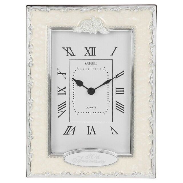 30th Wedding Pearl Anniversary Clock Celebration Quartz Table Clock by ...