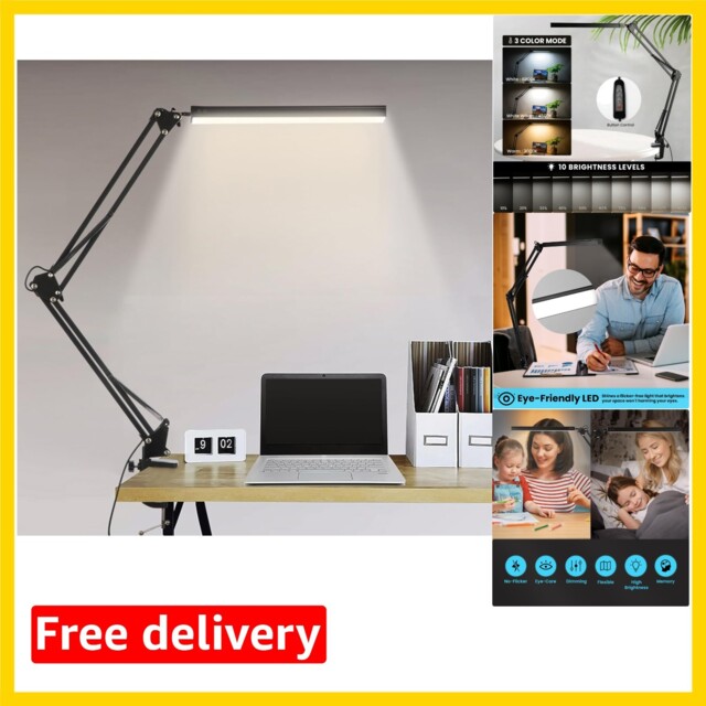 Professional Led Clamp Desk Lamp - Adjustable Swing Arm & Eye by eBay ...