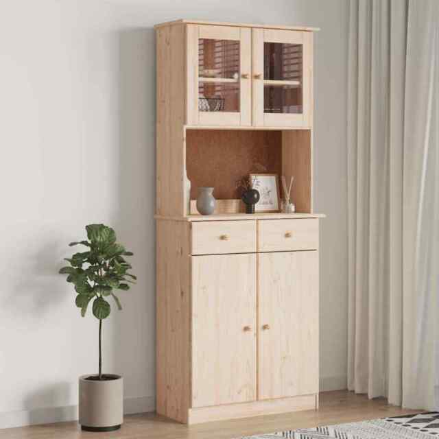 Highboard Alta 77x35x188 Cm Solid Wood Pine Vidaxl by eBay | ufurnish.com