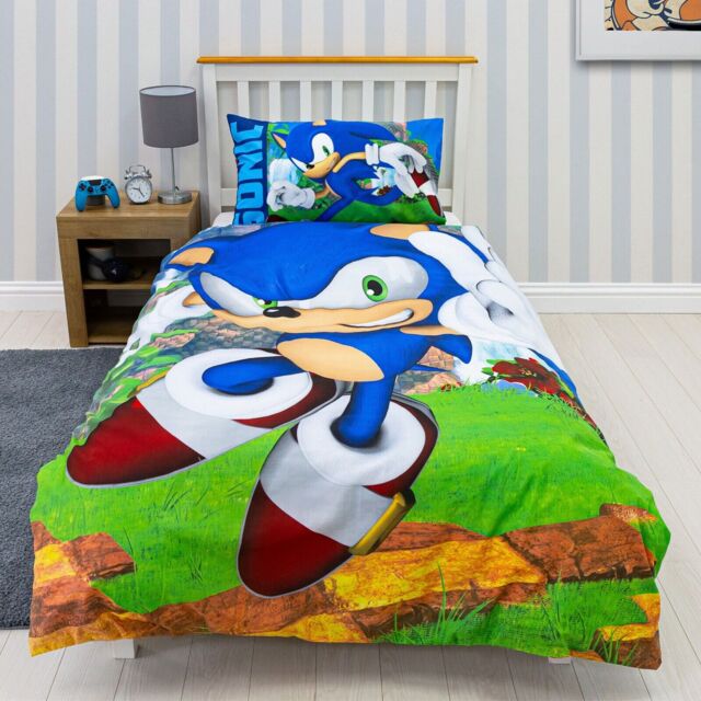 Sonic The Hedgehog Single Bedding Set - Kids Sonic Duvet Set - Bed by ...