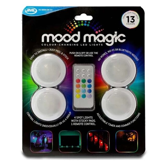 Jml Mood Magic Beat Colour Changing Led Lights Remote Control 4 Lights ...