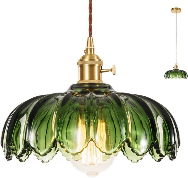 Xzhgcee Glass Pendant Light Green Ceiling Light, Hanging Ceiling by ...