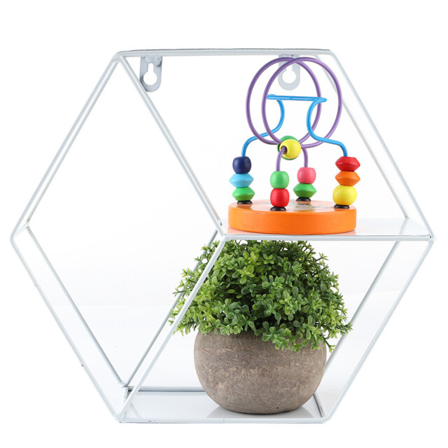 Wall Mounted Hexagonal Display Shelves Storage Rack Home Office by eBay ...