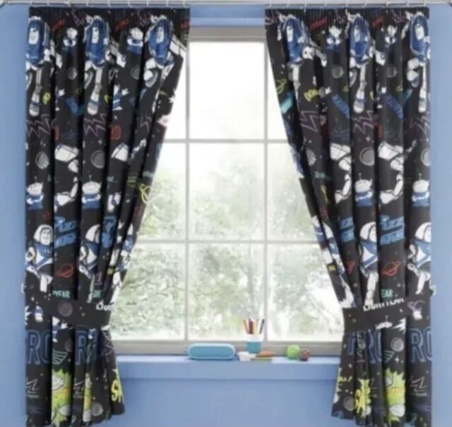 Buzz Lightyear Curtains Pencil Pleat Blackout 168x182cm Disney Home by ...