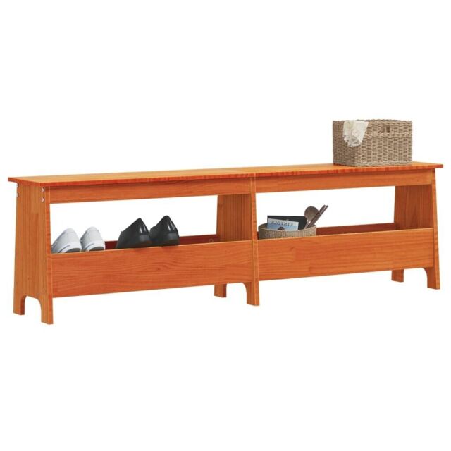 Vidaxl Hall Bench Wax Brown 160x28x45 Cm Solid Wood Pine by eBay ...