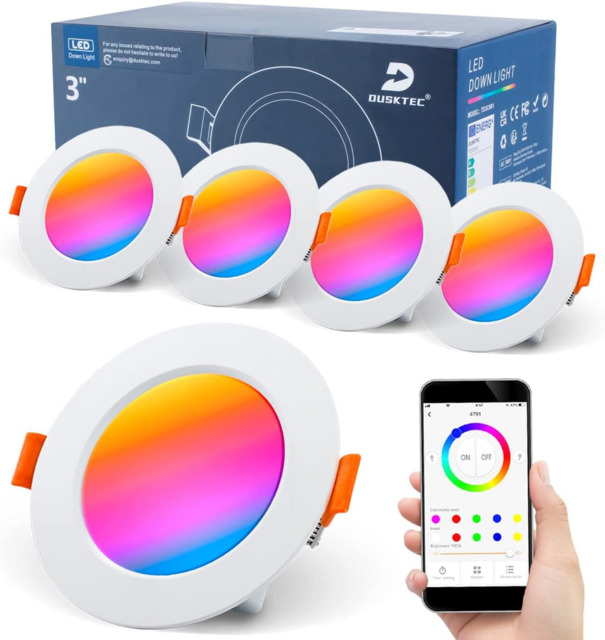 Dusktec Led Downlights Ceiling Rgb, Smart Recessed Spot Lights by eBay ...