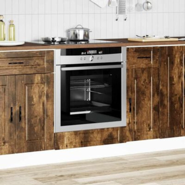Kitchen Oven Cabinet Shelf Storage Unit Oven Cupboard Engineered Wood ...