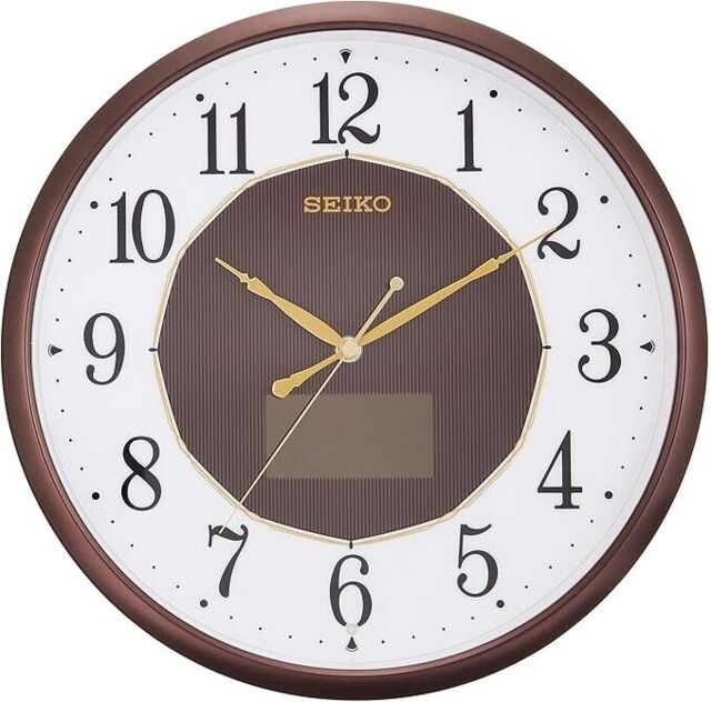 Seiko Sf241b Hybrid Solar Radio Wall Clock 32.5cm Plastic Frame Japan ...