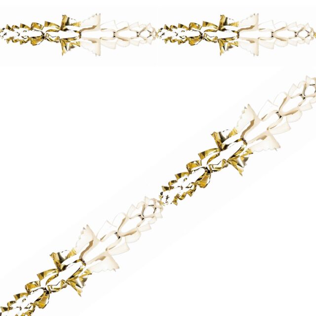 Christmas Foil Ceiling Decorations Gold / Ivory - 20cm 6 Section by ...