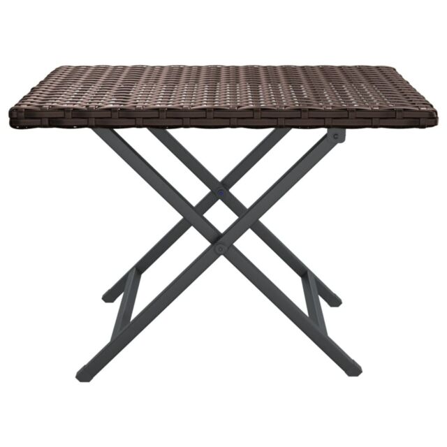 Folding Table Garden Table Patio Outdoor Dining Side Table Poly Rattan ...
