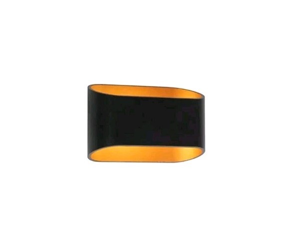 Qazqa Modern Wall Light Black With Gold Interior Oval by eBay ...