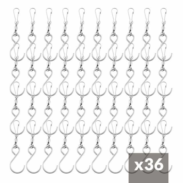Pack Of 36 Heavy Duty Hanging Stainless Steel S Shaped Swivel Hook by ...