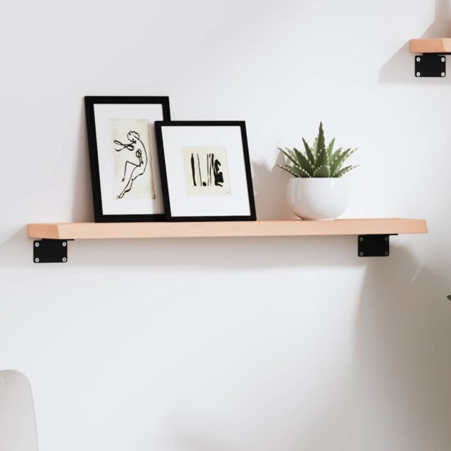 Wall Shelf 60x10x2 Cm Untreated Solid Wood Oak by eBay | ufurnish.com