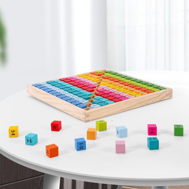 Colorful Wooden Times Table Learning Blocks Set 22.7cm For Kids by eBay ...