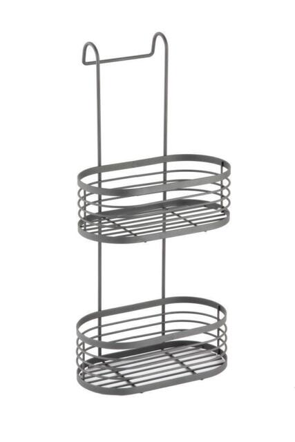 Grey Over Shower Caddy 2 Tier Screen Hanging Caddy Storage Bathroom by ...
