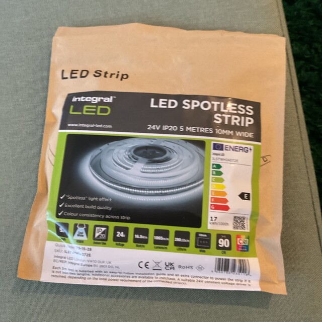 Led Tape Spotless 24v 10mm 5m Reel 4000k Ip20 16.5w/m 1865lm/m 6m Max ...