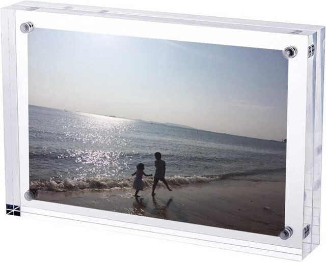 Trixes A4 Acrylic Photo Frame - Magnetic Multi-purpose Glass Effect by ...