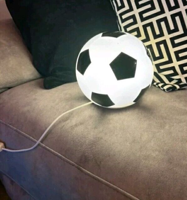 Ikea Ängarna Led Table Kids Table Desk Footy Lamp Football Black White ...