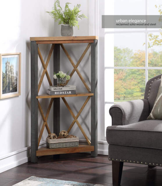 Urban Elegance - Reclaimed Small Corner Bookcase by eBay | ufurnish.com