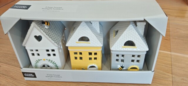 3 Bee House Tea Light Holders Brand By Asda George Home by eBay ...