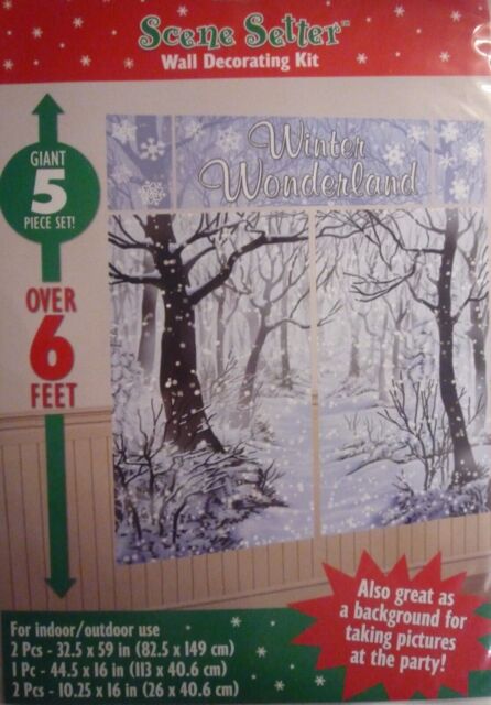 Giant Winter Wonderland Xmas Wall Decoration Kit (6' Tall) 5 Xmas by ...