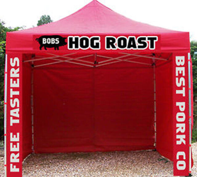 Red Gazebo Coloured Gazebo Heavy Duty 3mt + Signage Waterproof Red Pop ...