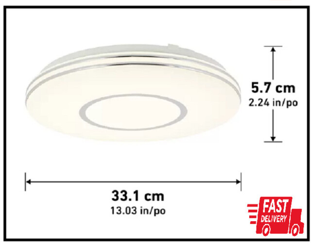 Artika Horizon Flush Mount Led Ceiling Light Dimmable Opt Colour by ...