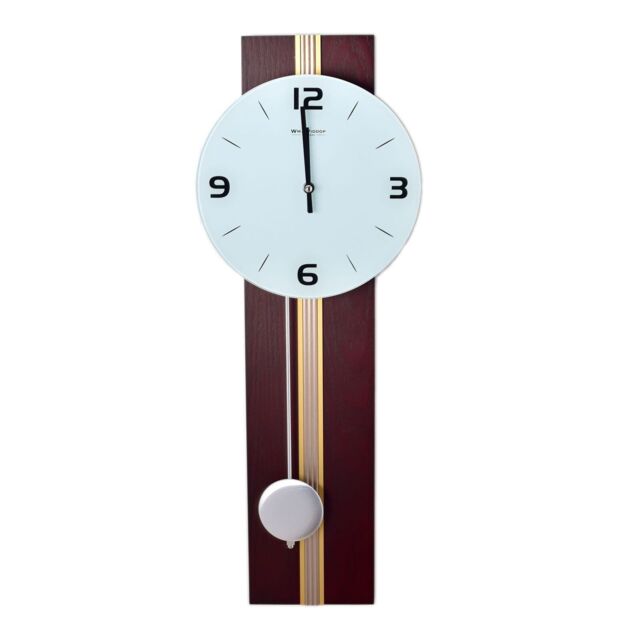 Widdop Dark Wooden Quartz Pendulum Wall Clock W7830 by eBay | ufurnish.com
