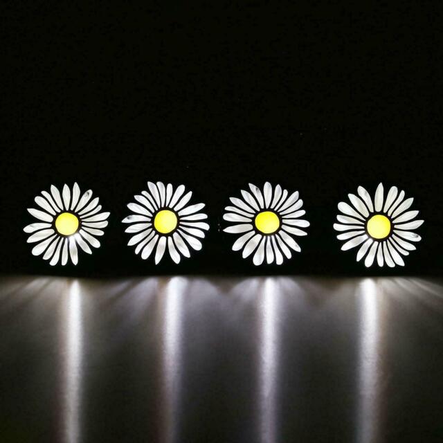 4 Pack Super Bright Solar Powered Led Daisy Lights Walkway Outdoor by ...