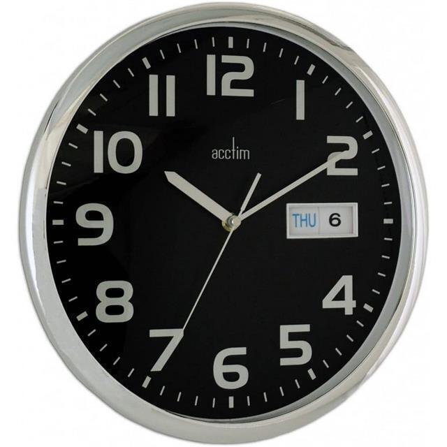 Acctim Supervisor Wall Clock With Day & Date - White Or Black Face by ...