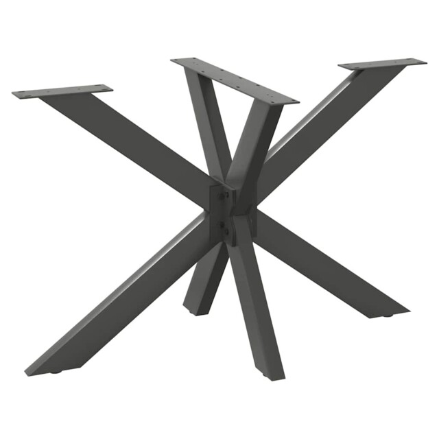 Anthracite Powder-coated Steel Dining Table Leg, Spider Shape, 120x68 ...