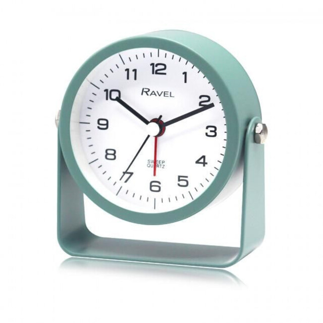Ravel Bedside Round Metal Alarm Clock With Stand Green Rc050.11 by eBay ...
