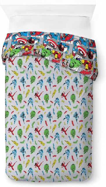 Marvel Avengers Comics Single Reversible Duvet Cover Bedding Set by ...