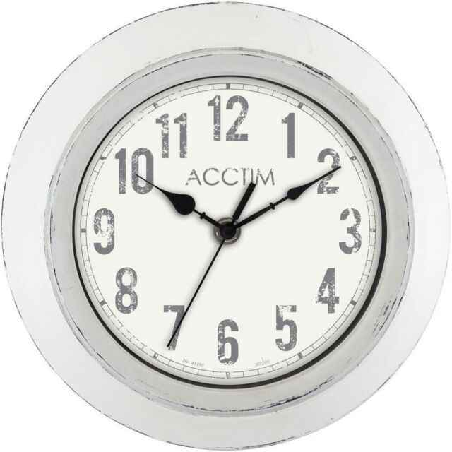 Acctim Bude Wall Clock Analogue White 22042 by eBay | ufurnish.com