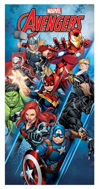 Marvel Avengers Beach Bath Towel 70 X 137 Cm Thor Hulk Cap Iron Man by ...