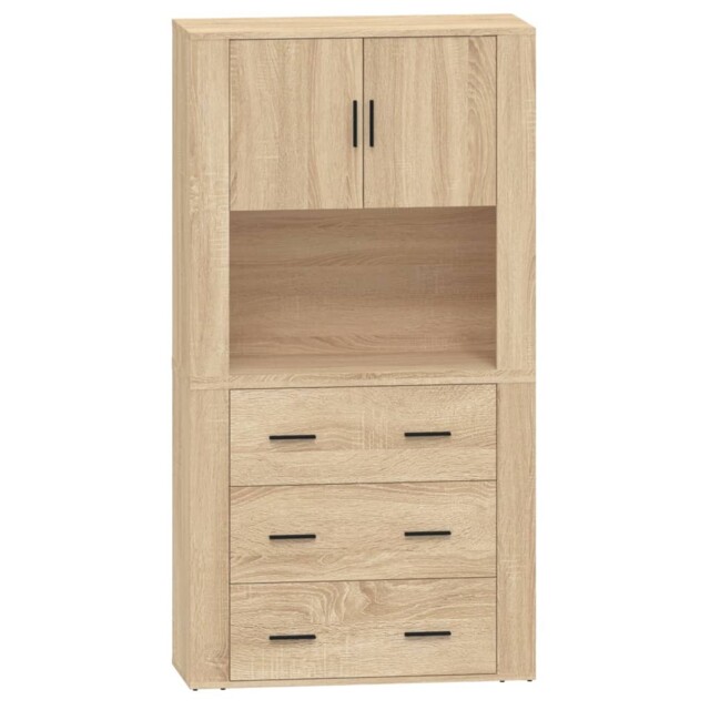 Highboard Engineered Wood Sideboard Cabinet Kitchen Storage Cabinet by ...