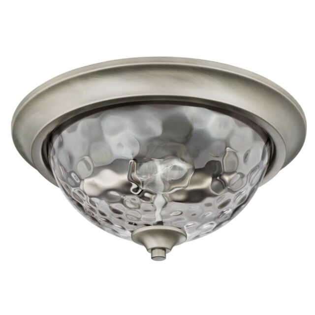 Indoor Ceiling Light Fitting Flush Mount Lamp 2 X E27 40 W Basset Dark ...