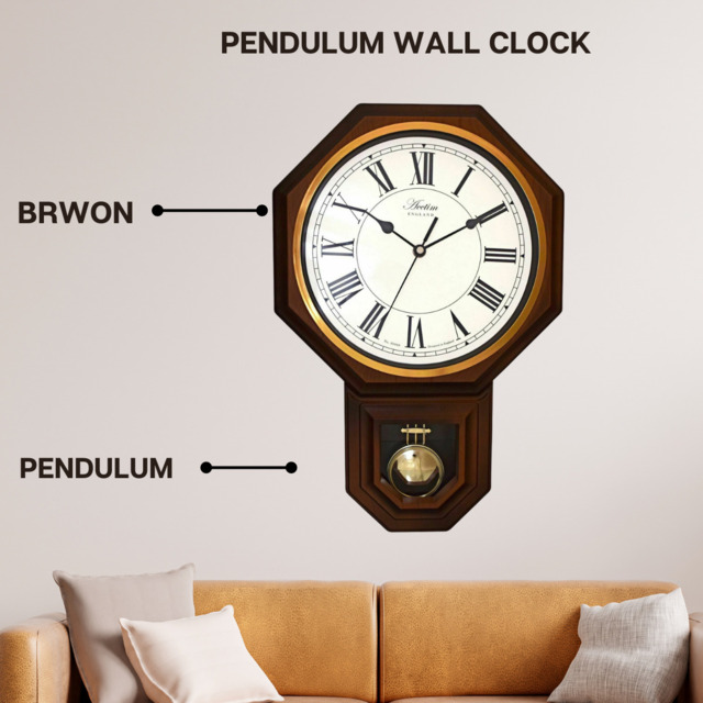 Rustic Acctim Woodstock Wood Effect Pendulum Wall Clock Wall by eBay ...
