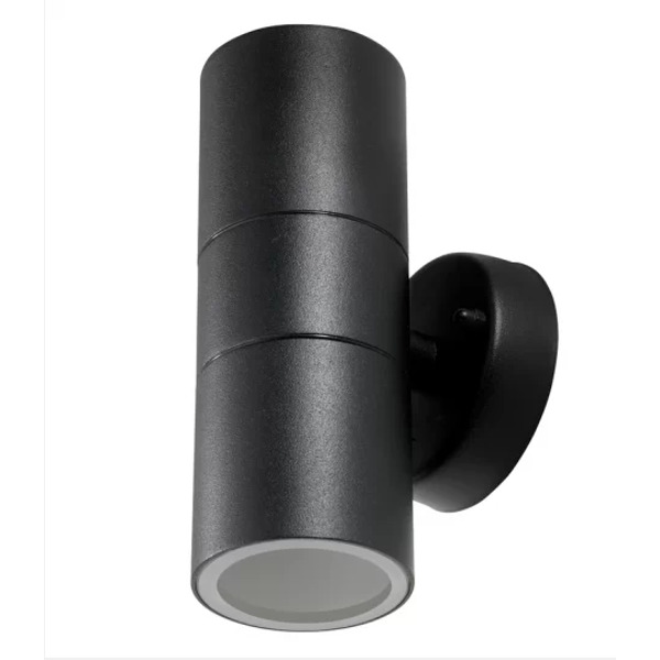 Eld Wall2-bk Ip44 Gu10 Up & Down External Wall Light (black) by eBay ...