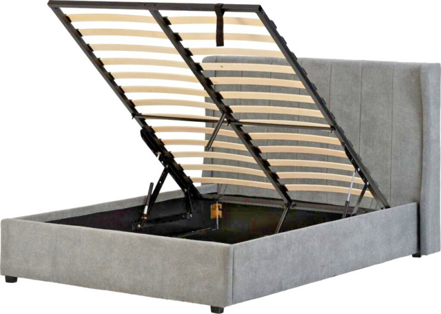 Amelia Plus 4ft6 Double Storage Lift Bed Frame In Grey Fabric by eBay ...